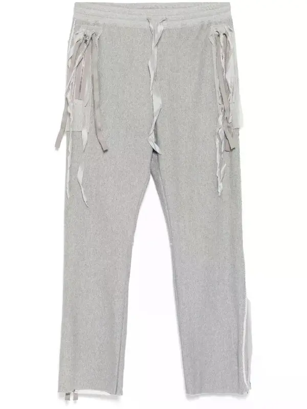 MIDORIKAWA Fringe-detailing Trousers - Grey