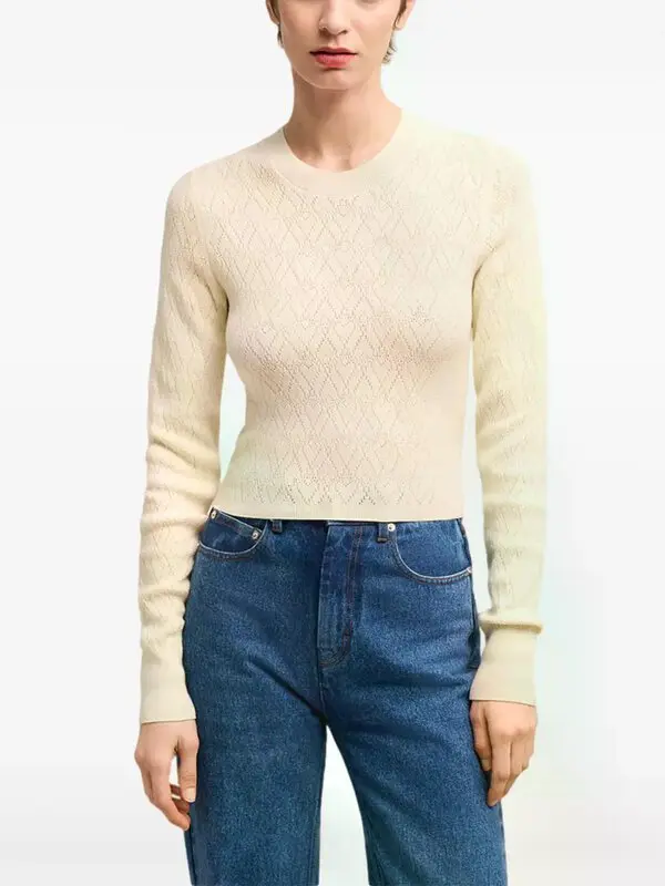 AMI Paris De Coeur Cotton-blend Top