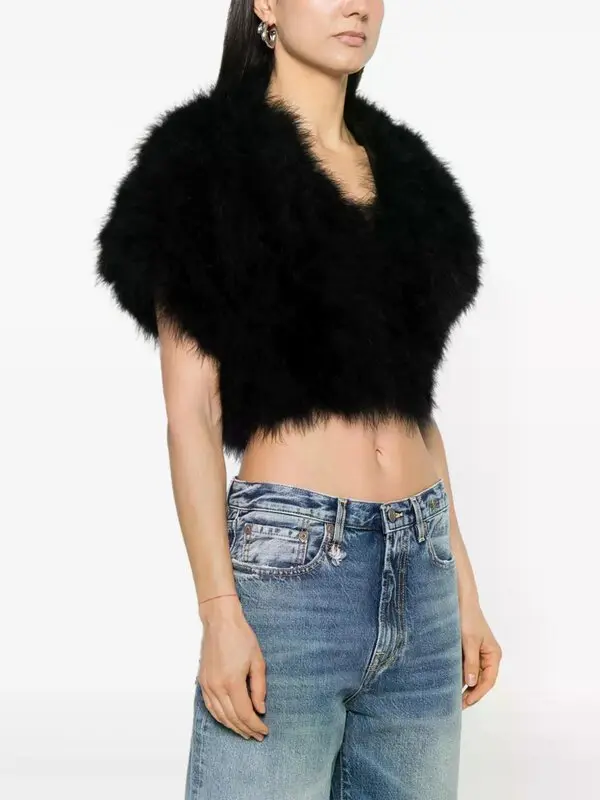 YVES SALOMON Feather Jacket - Black