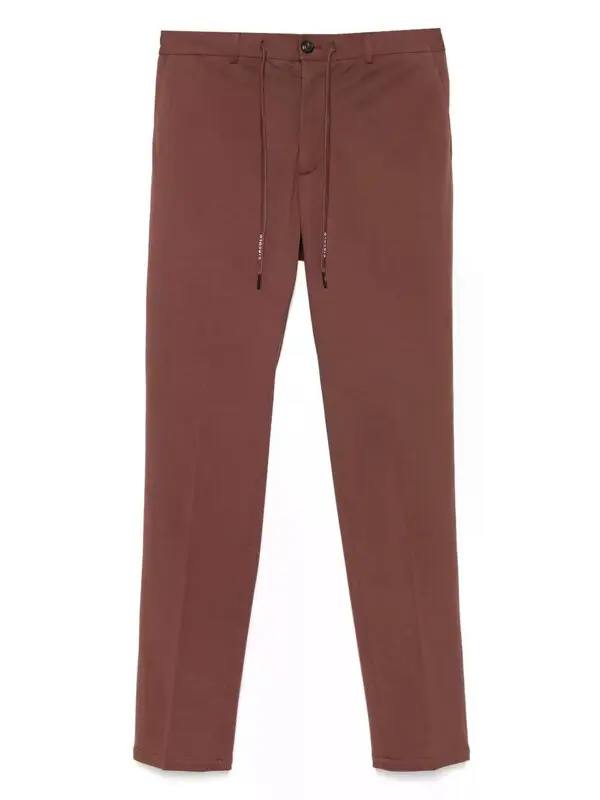 CIRCOLO 1901 Piqué-weave Elasticated Waist Trousers - Brown