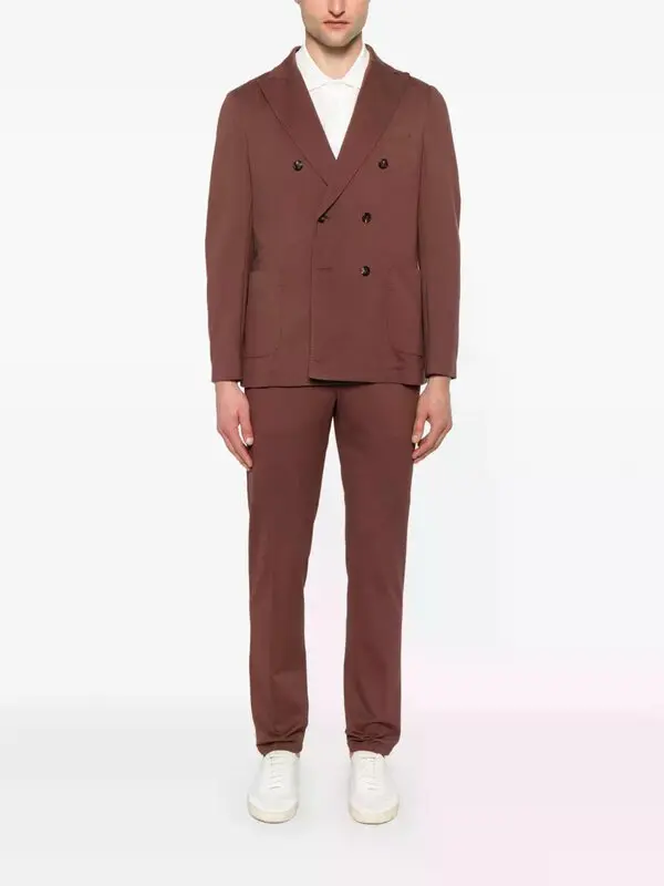 CIRCOLO 1901 Piqué-weave Elasticated Waist Trousers - Brown