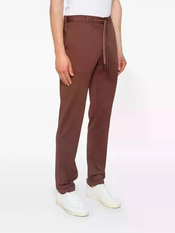 CIRCOLO 1901 Piqué-weave Elasticated Waist Trousers - Brown