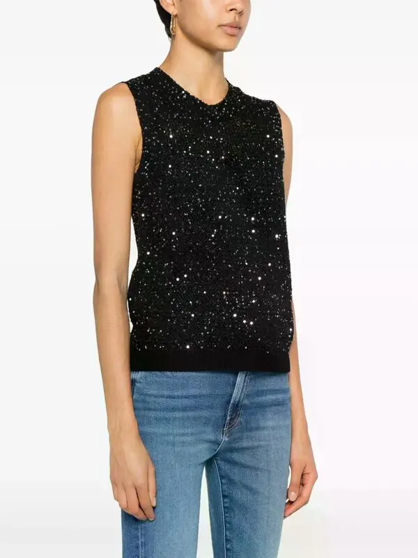 GOLDEN GOOSE Sequin-embellished Sleeveless Top