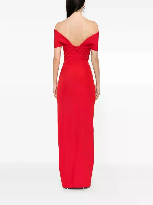 MOOS STUDIO V-neck Maxi Dress - Red