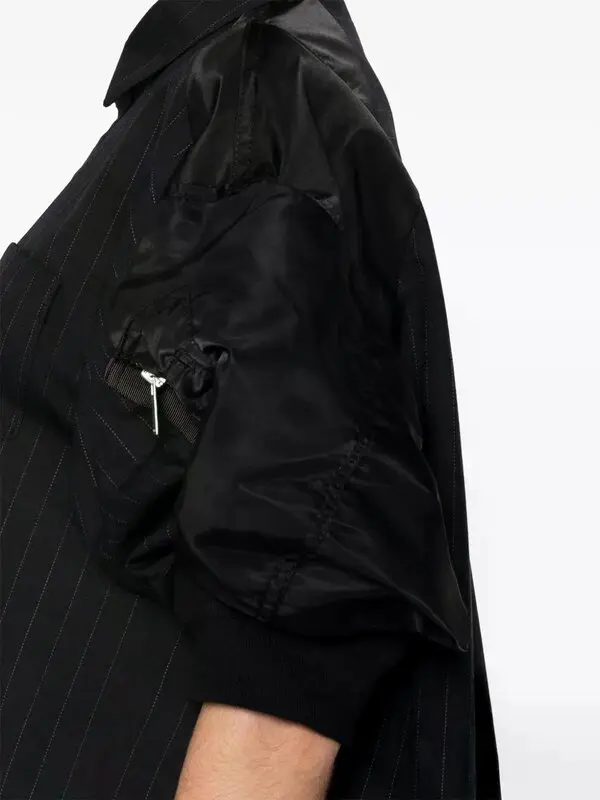 Sacai Pinstripe Cropped Shirt