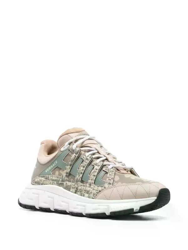 Versace Logo-print Sneakers - Neutrals