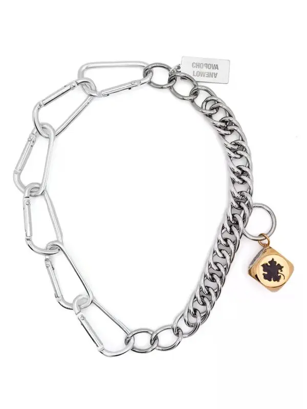 CHOPOVA LOWENA Dice-pendant Necklace - Silver