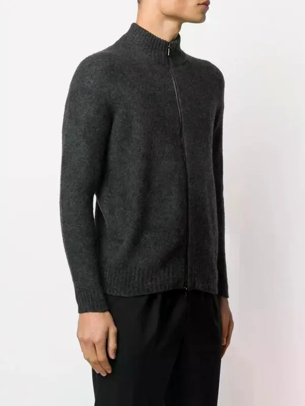 DRUMOHR Zip-up Wool Cardigan - Grey