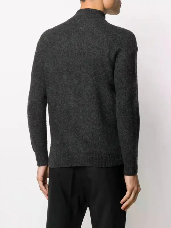DRUMOHR Zip-up Wool Cardigan - Grey