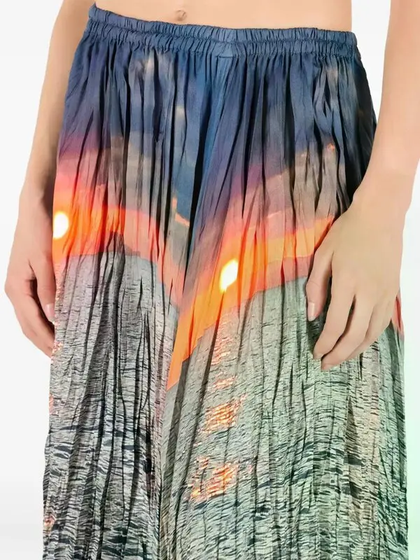 Roberto Cavalli Silk Midi Skirt