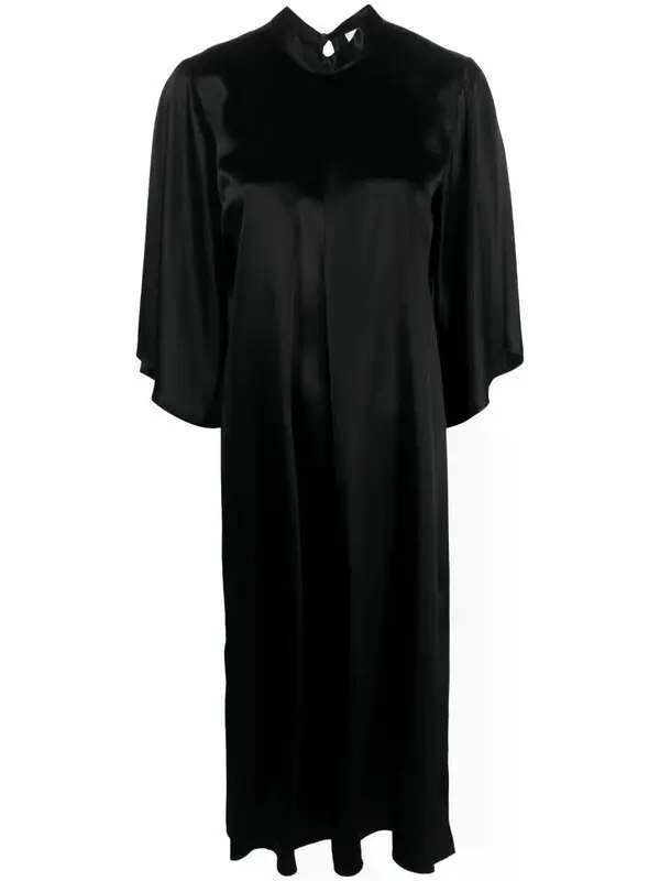 FORTE_FORTE Satin Shift Midi Dress