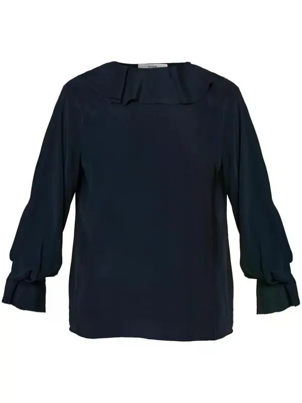 Erdem Long-sleeved Blouse With Bishop Sleeves And Ruffled Cuffs