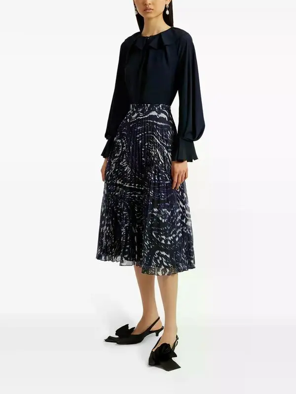 Erdem Long-sleeved Blouse With Bishop Sleeves And Ruffled Cuffs