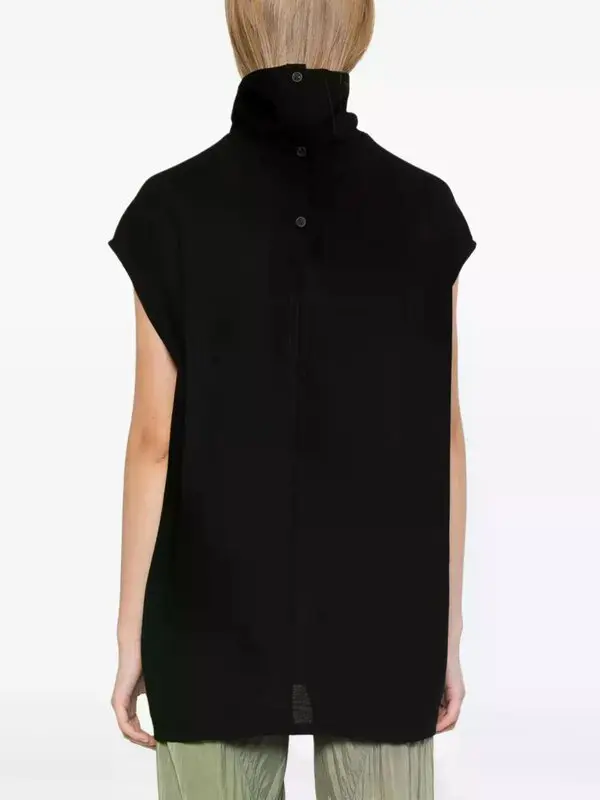 Rick Owens Roll-neck Crepe Top