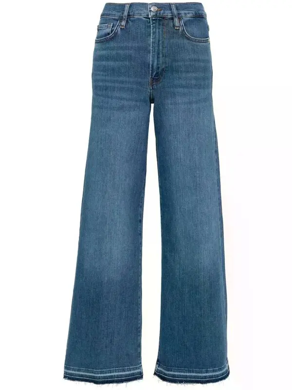 FRAME Le Slim High-rise Palazzo Jeans