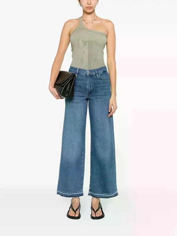 FRAME Le Slim High-rise Palazzo Jeans