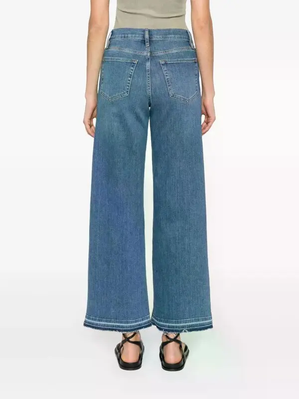 FRAME Le Slim High-rise Palazzo Jeans