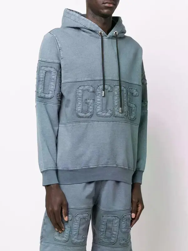 Gcds Logo-embroidered Hoodie