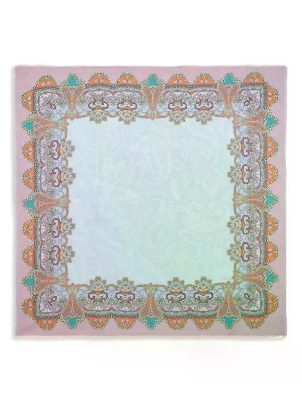 Etro Paisley-print Scarf - Blue