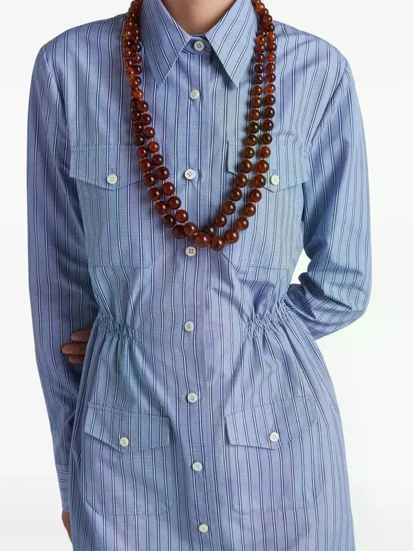 Prada Striped Cotton Shirt Dress