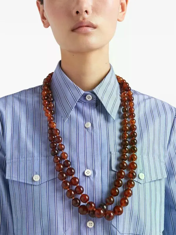 Prada Striped Cotton Shirt Dress