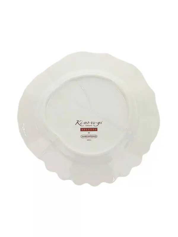 SELETTI Crack Detail Plate - White