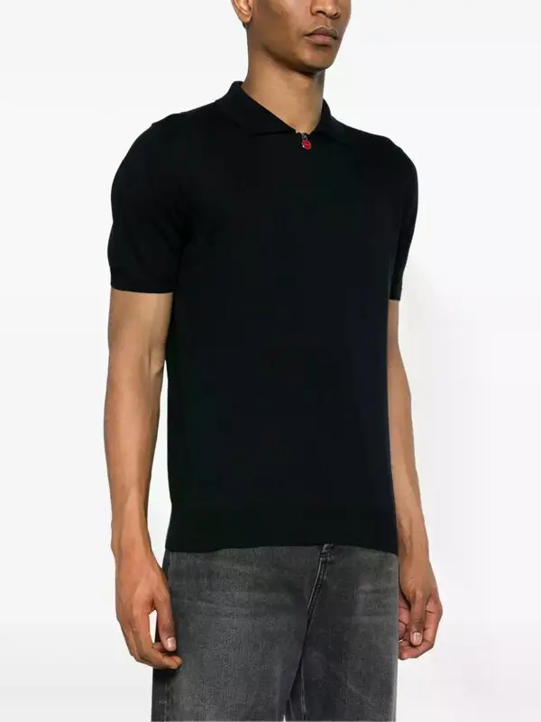 Kiton Fine-ribbed Cotton Polo Shirt