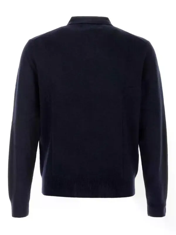 Polo Ralph Lauren Polo Collar Wool-cashmere Sweater - Blue