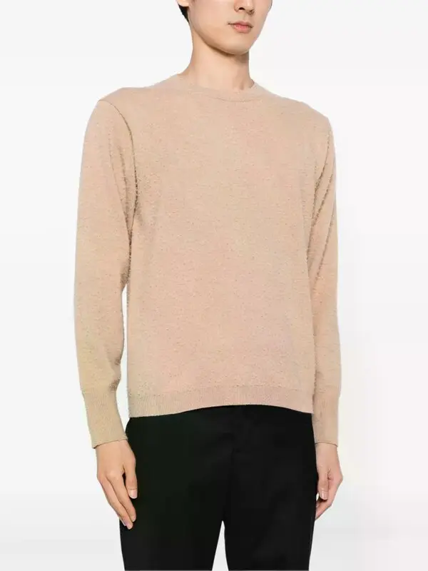 MAISON MARGIELA Logo-stitched Pilled-finish Jumper - Neutrals