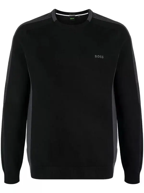 BOSS Colour-block Crew Neck Jumper
