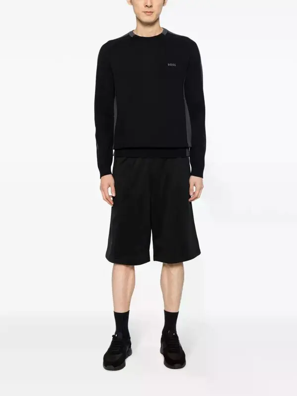 BOSS Colour-block Crew Neck Jumper