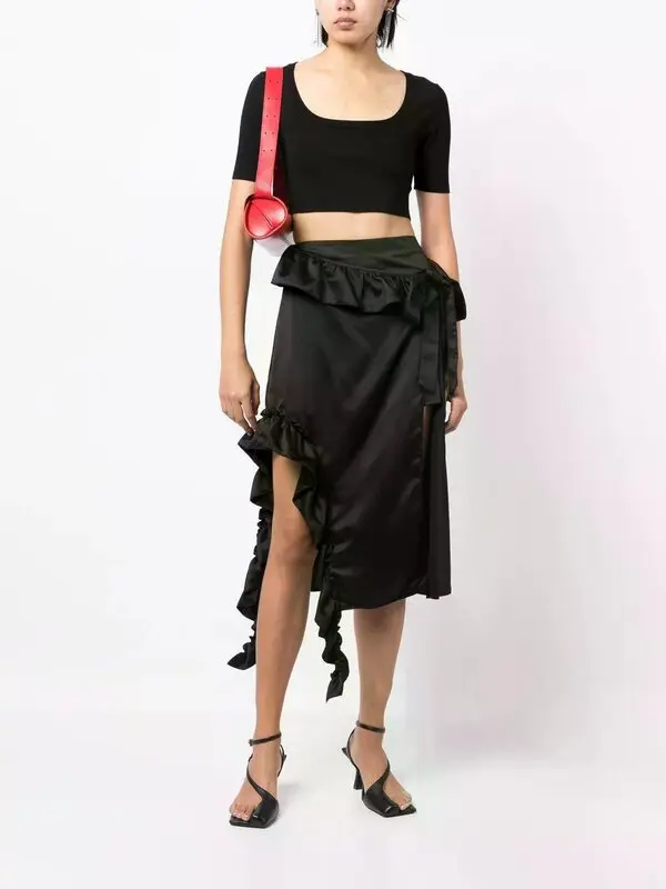 Rokh Ruffle-trim Midi Skirt