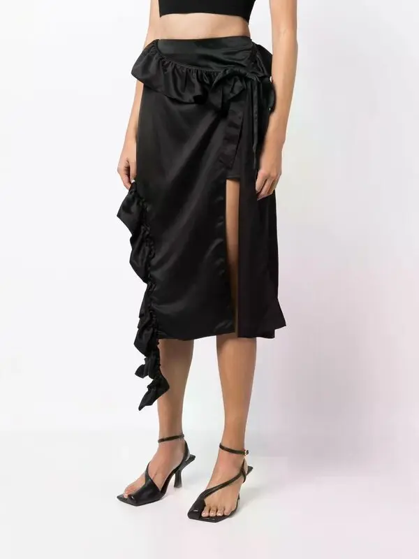 Rokh Ruffle-trim Midi Skirt