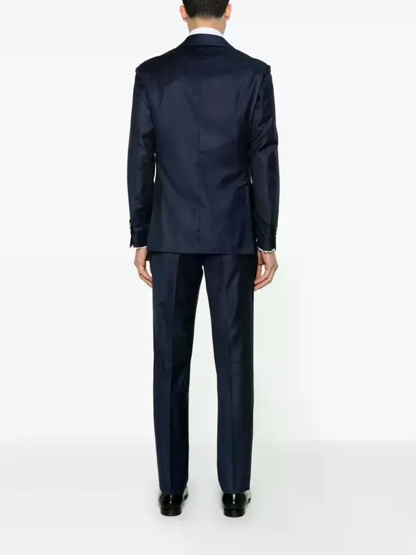 LARDINI Brooch-detail Suit - Blue