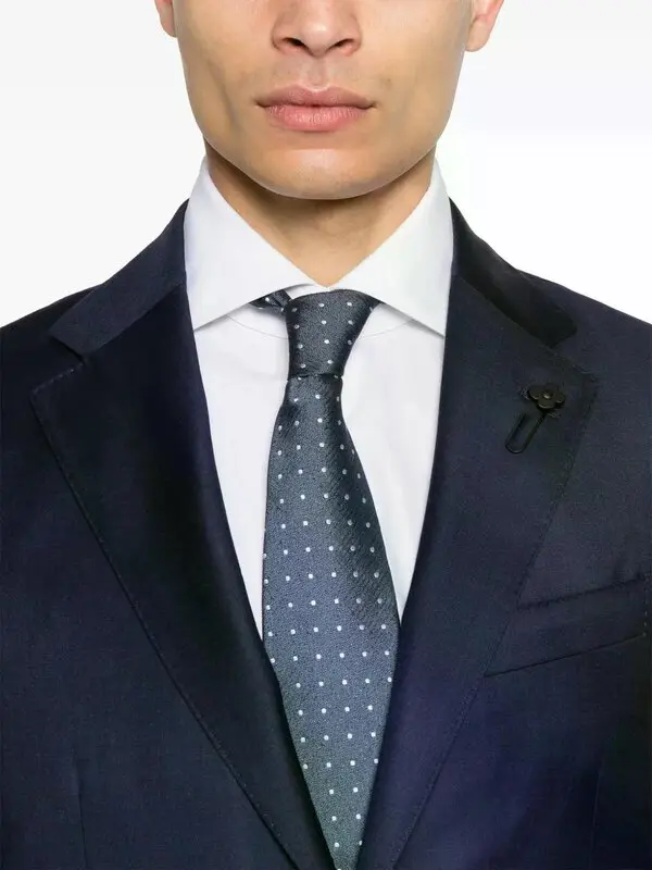 LARDINI Brooch-detail Suit - Blue
