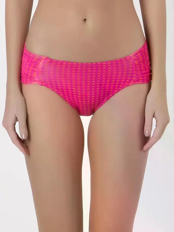 AMIR SLAMA Printed Bikini Bottoms With Draped Details