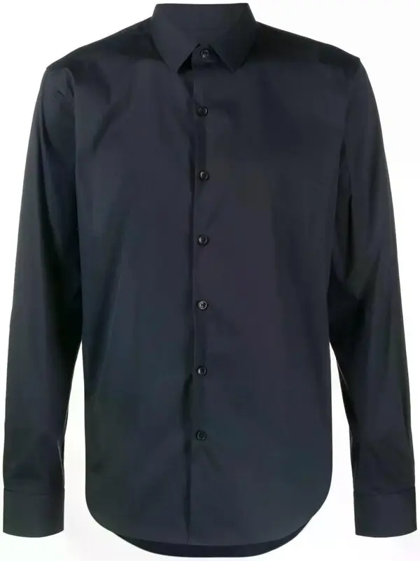 Sandro Fitted Stretch Cotton Shirt - Blue