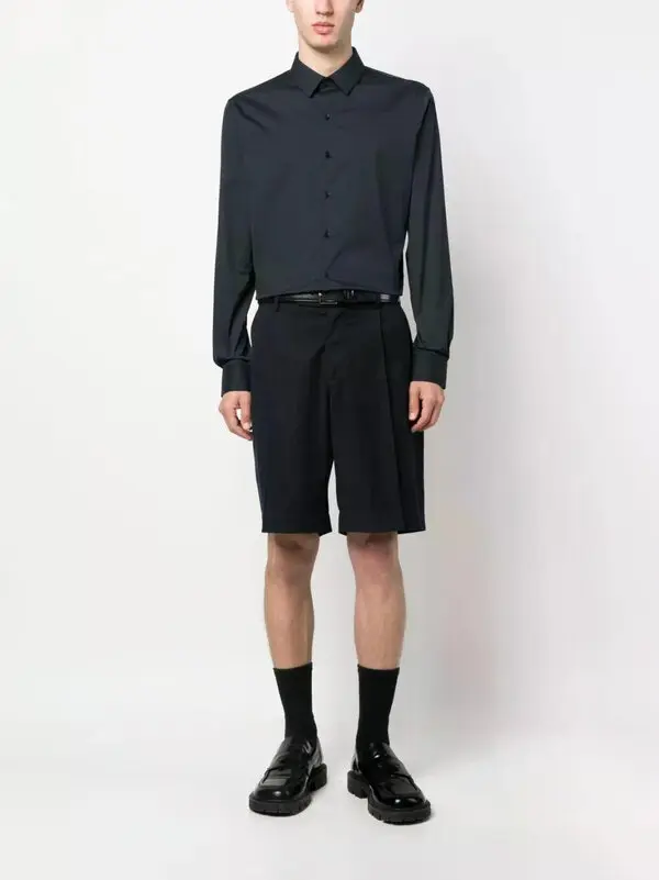 Sandro Fitted Stretch Cotton Shirt - Blue