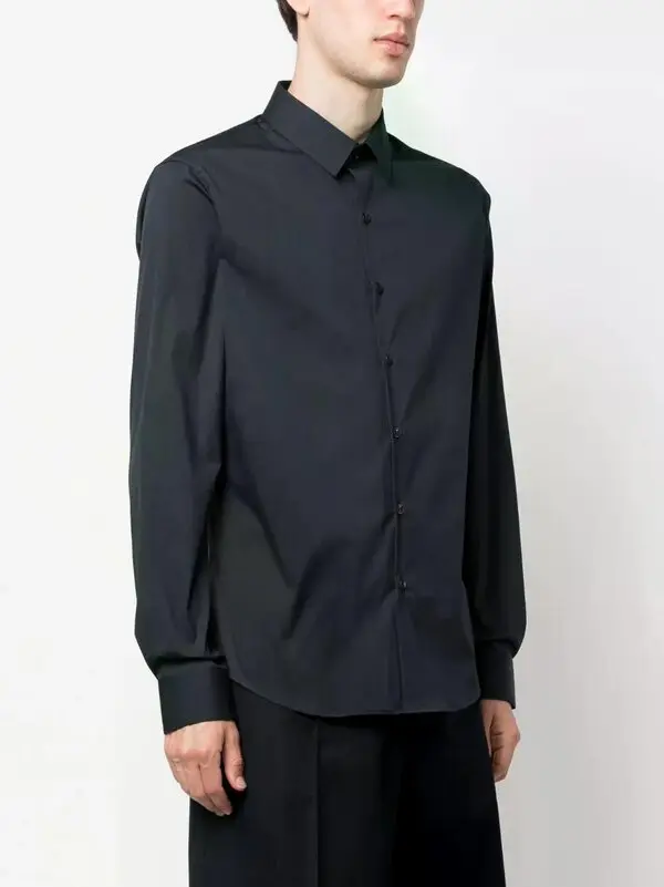 Sandro Fitted Stretch Cotton Shirt - Blue