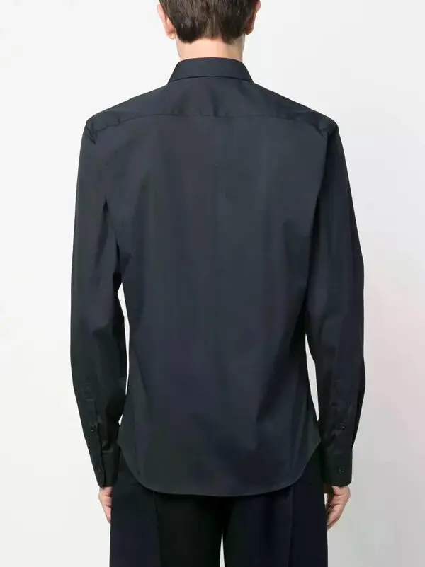 Sandro Fitted Stretch Cotton Shirt - Blue