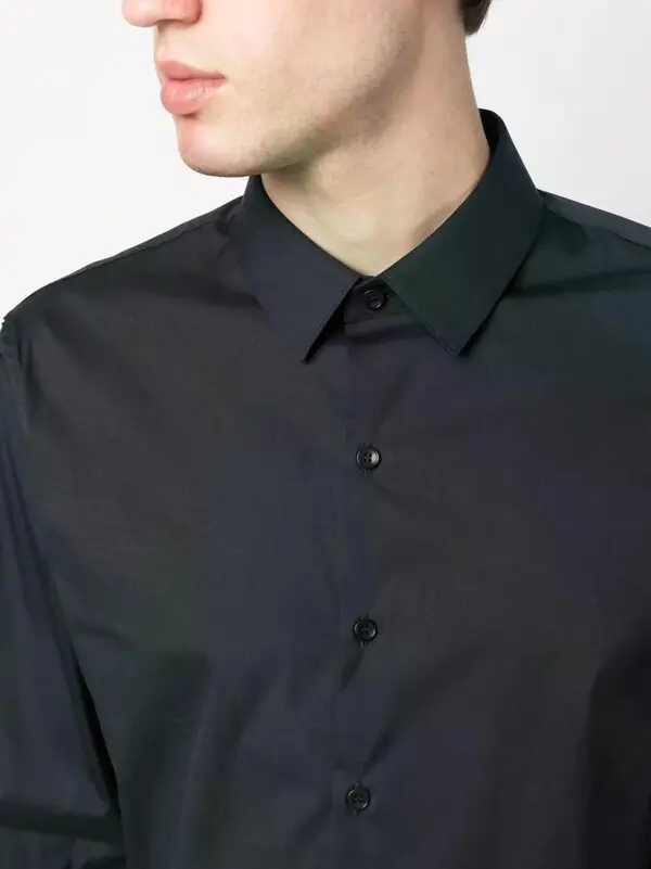 Sandro Fitted Stretch Cotton Shirt - Blue