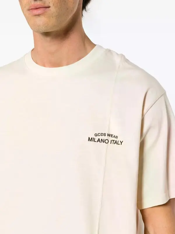 Gcds Embroidered-logo Cotton T-shirt