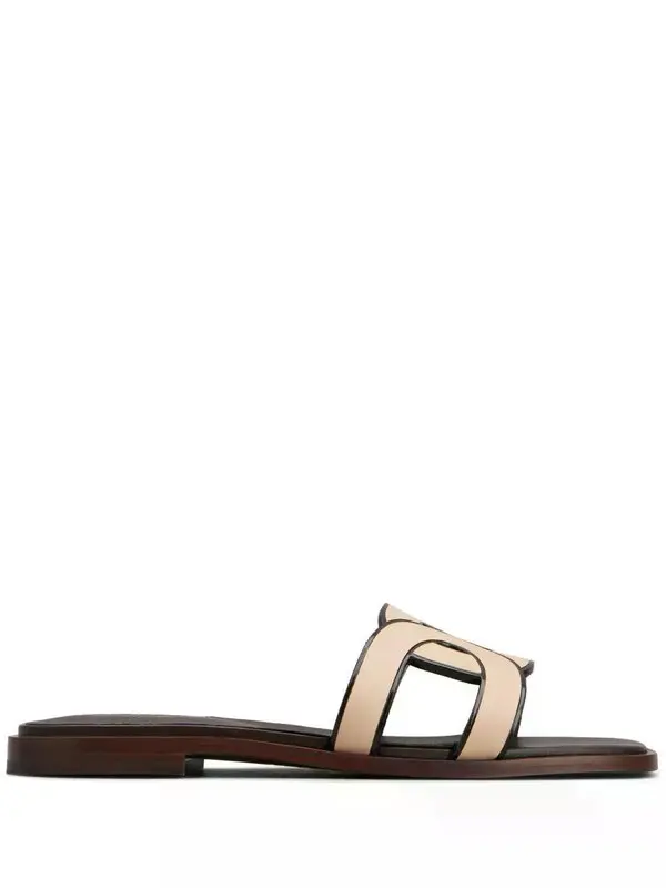 TOD'S Leather Logo Strap Sandals