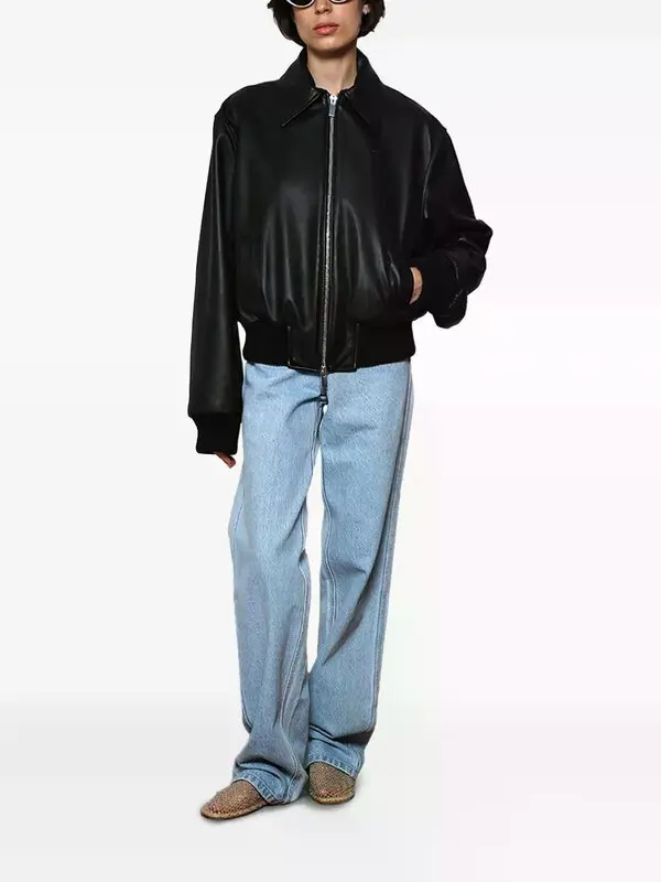 Christopher Esber Leather Bomber Jacket