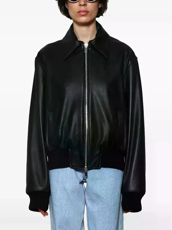 Christopher Esber Leather Bomber Jacket
