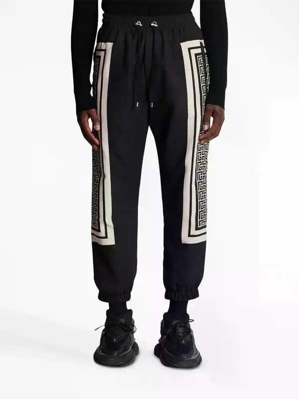 Balmain Monogram-scarf Drawstring Track Pants