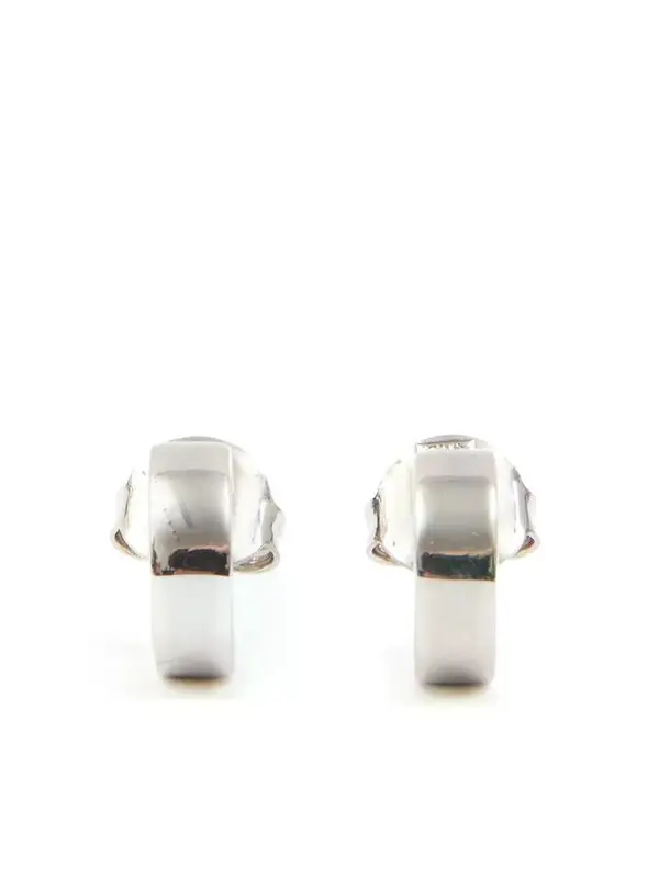 MAISON MARGIELA Numeric Engraved Hoop Earrings - Silver