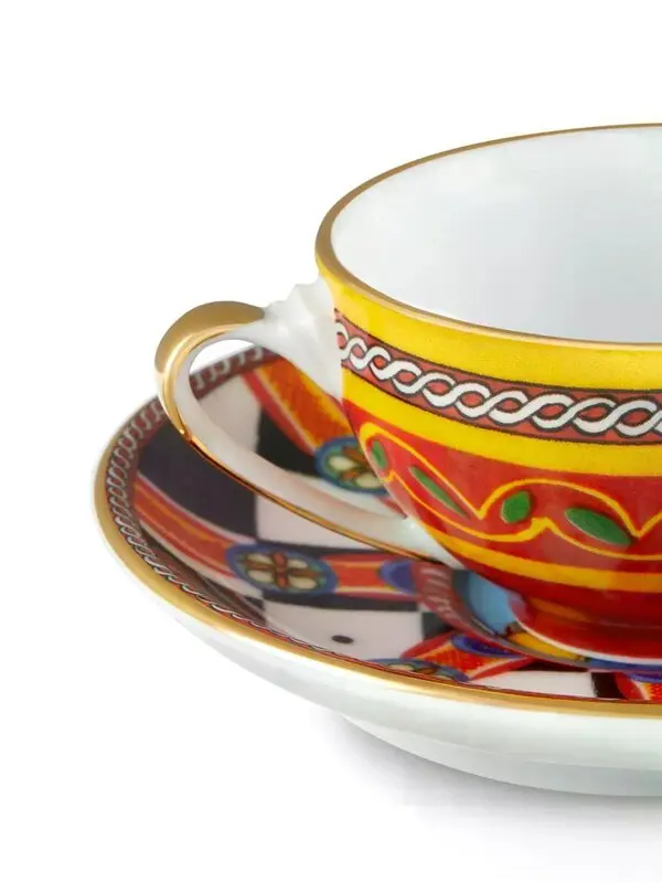 Dolce & Gabbana Carretto Siciliano Espresso Cups With Saucers