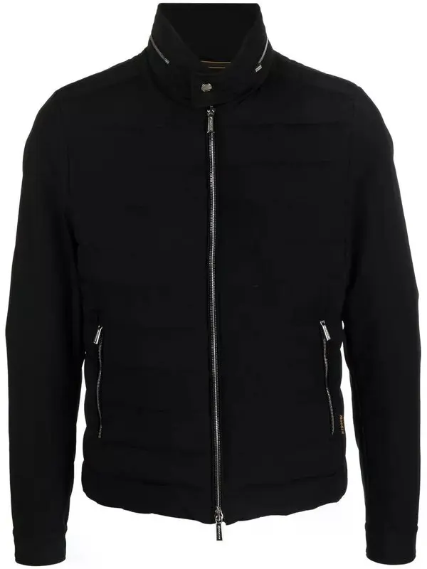 MOORER Quilted Zip-up Jacket