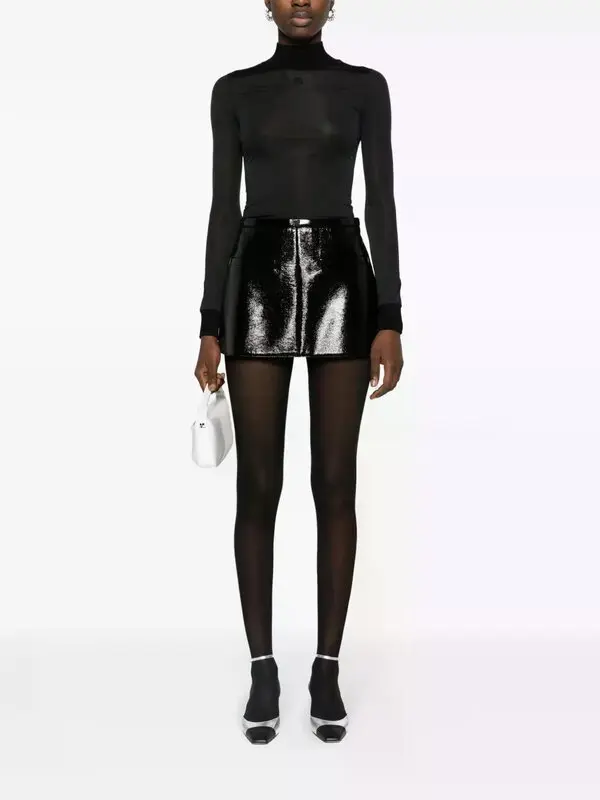COURREGES Re-edition Second Skin Logo T-shirt - Black